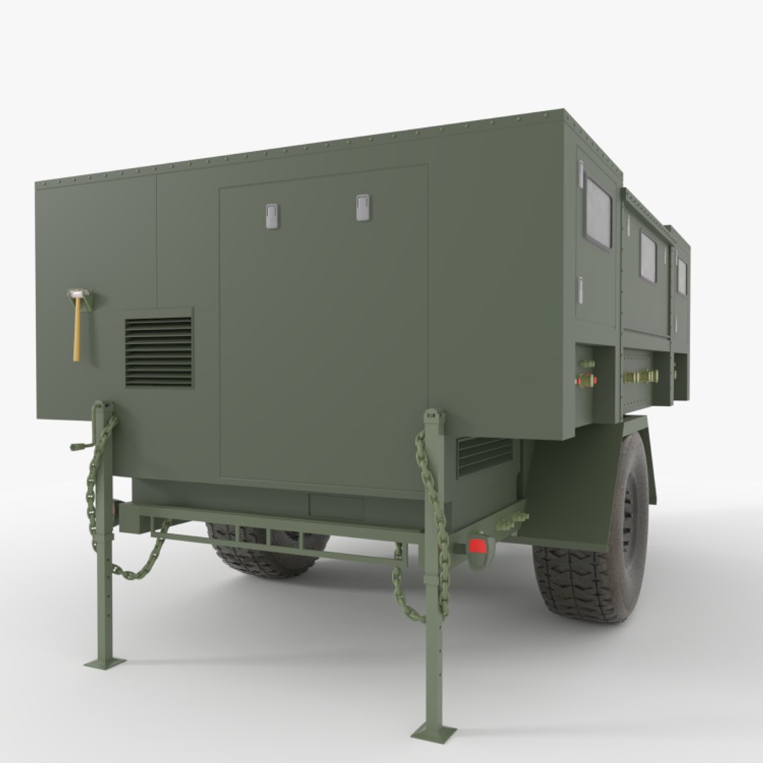 Trailer Military 3D Model - TurboSquid 1354331