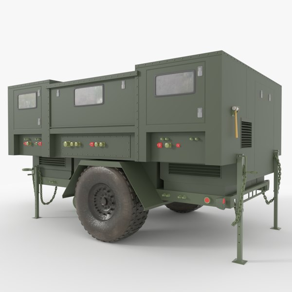 portable generator military 3d model