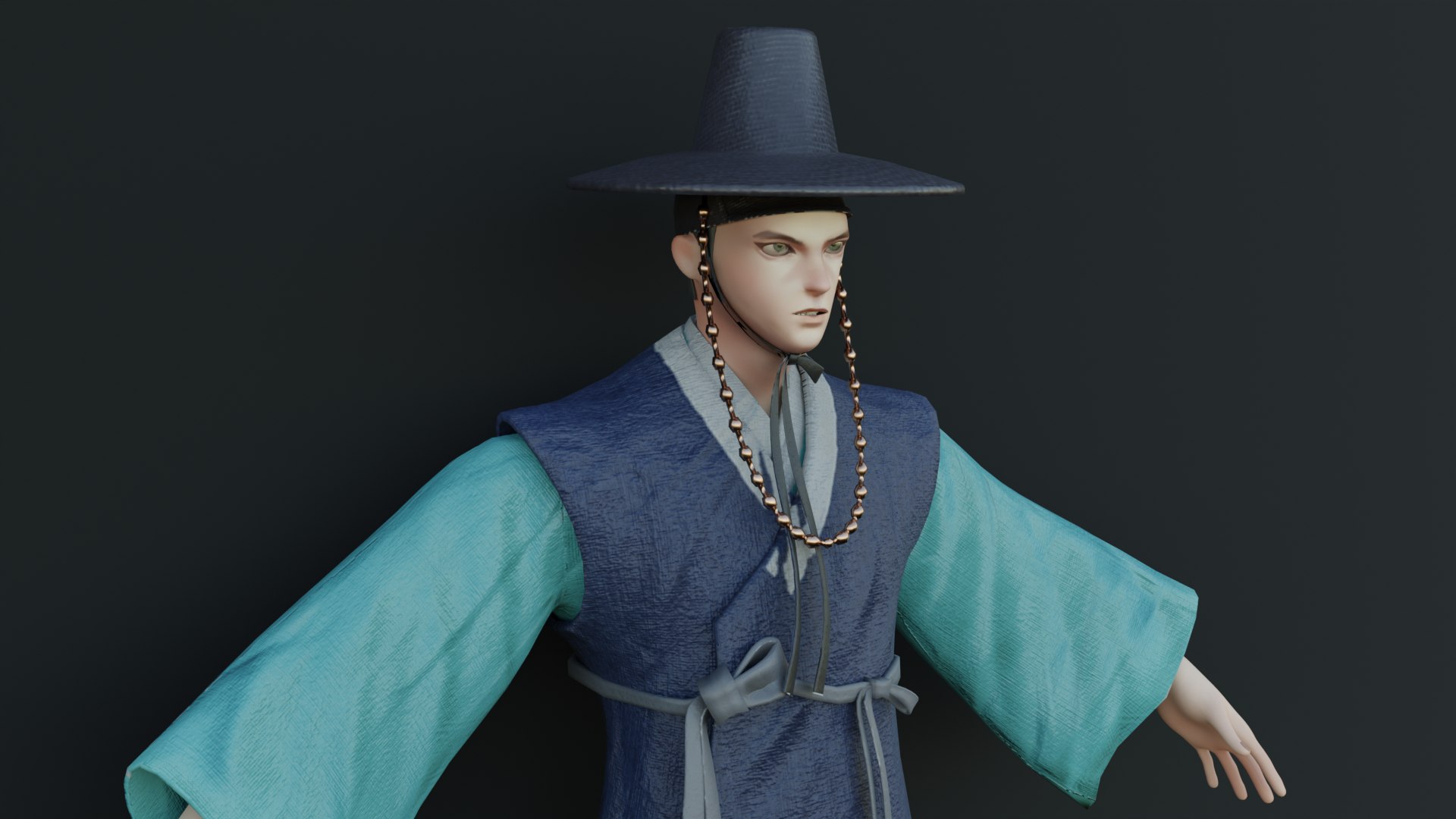 Korean Hanbok Men With Character 3D - TurboSquid 2234316