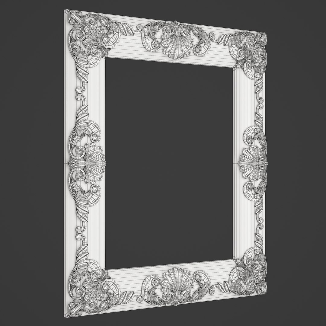 3D Classic Frame MIrror 002 - TurboSquid 2092816