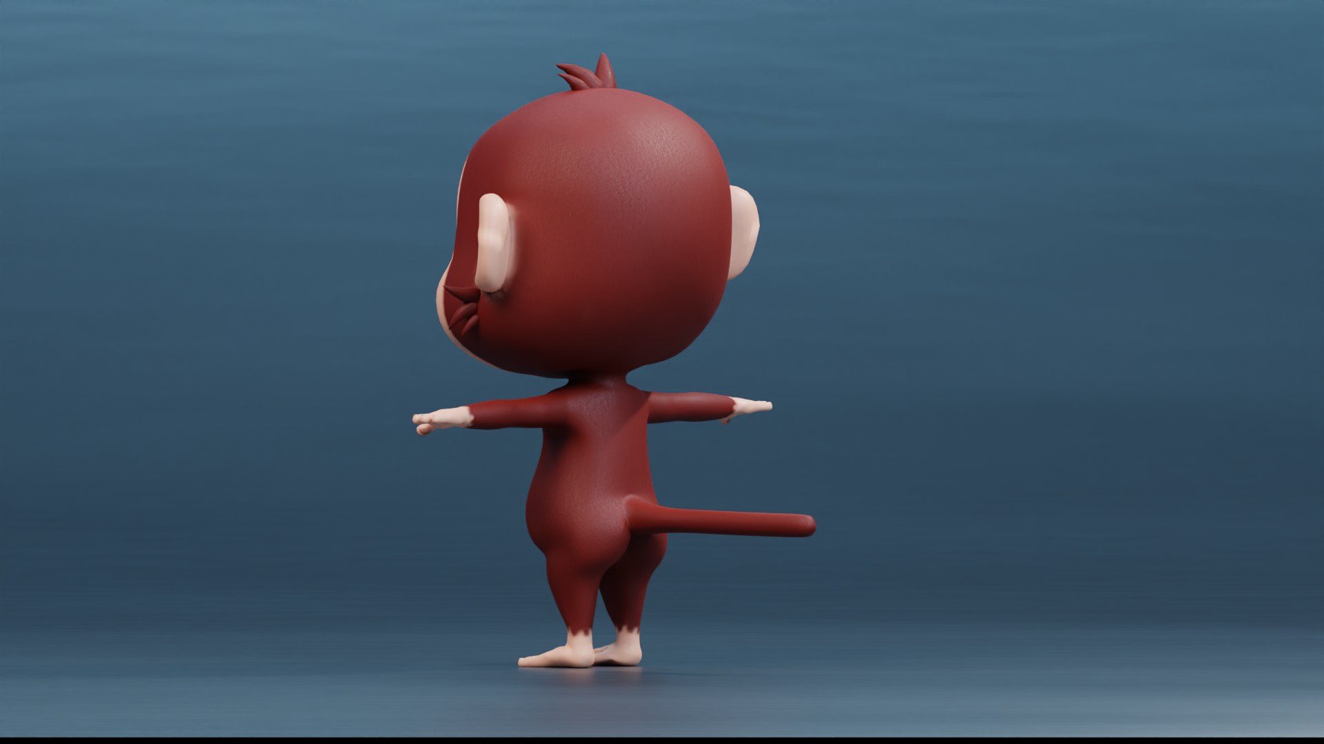 Cute Cartoon Monkey Low-poly model - TurboSquid 2089202