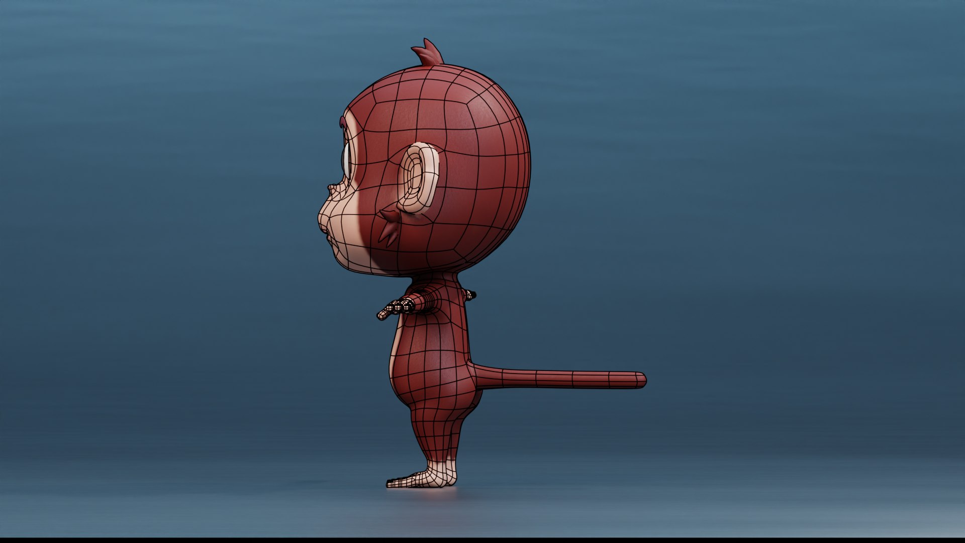 Cute Cartoon Monkey Low-poly Model - TurboSquid 2089202