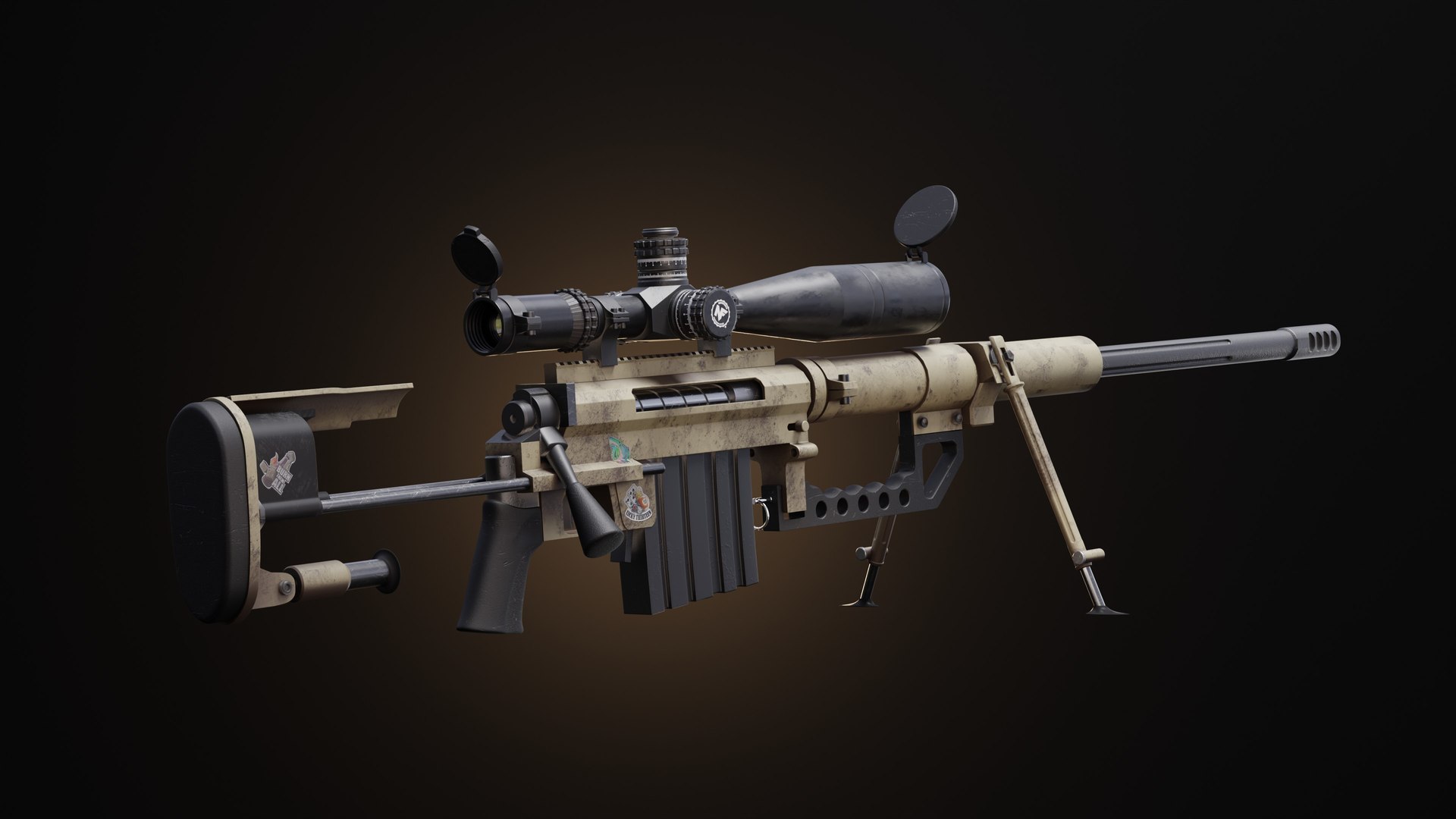 3D Rifle M200 Intervention Optic Sniper Model - TurboSquid 2127146