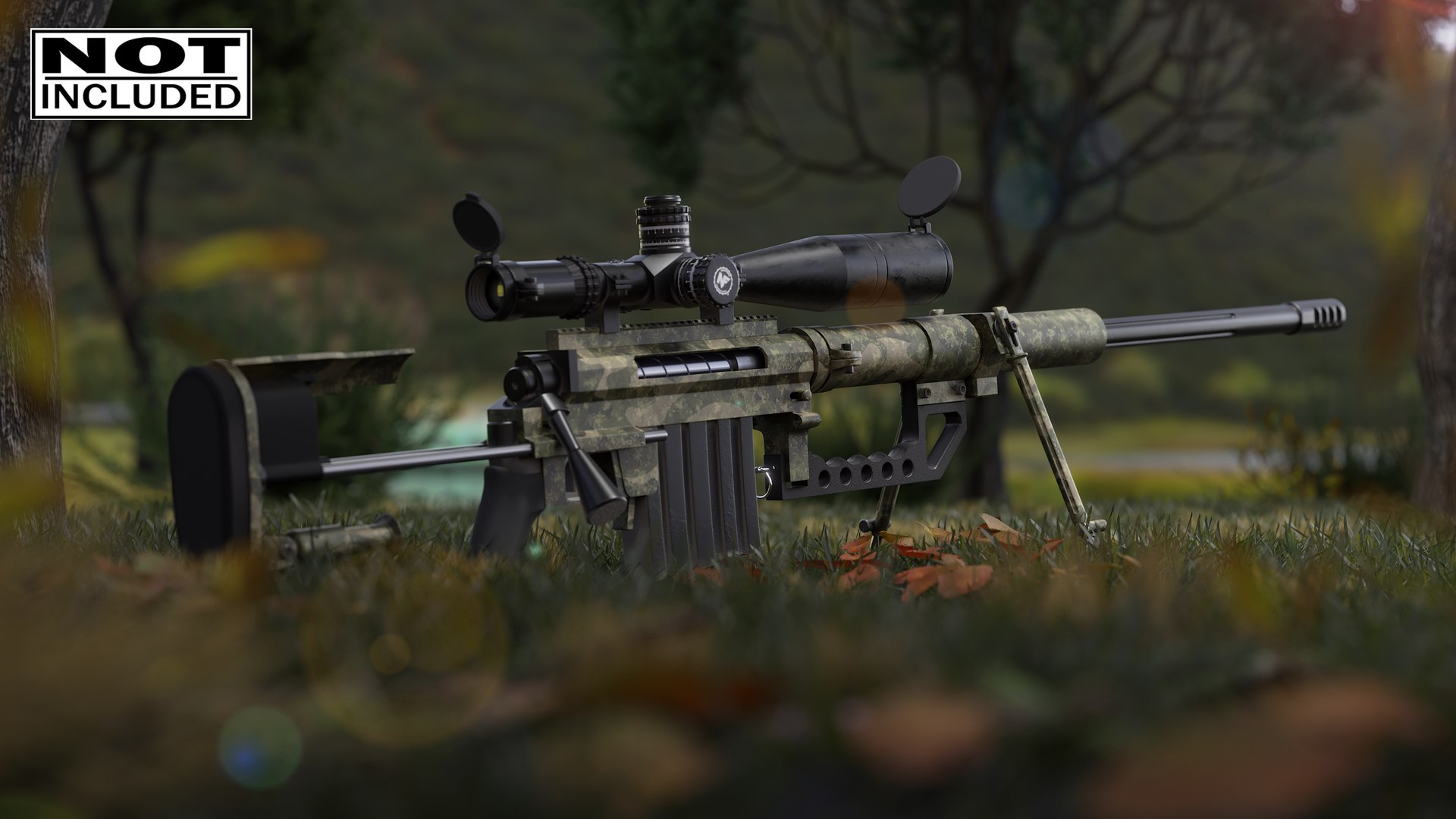 3D Rifle M200 Intervention Optic Sniper Model - TurboSquid 2127146