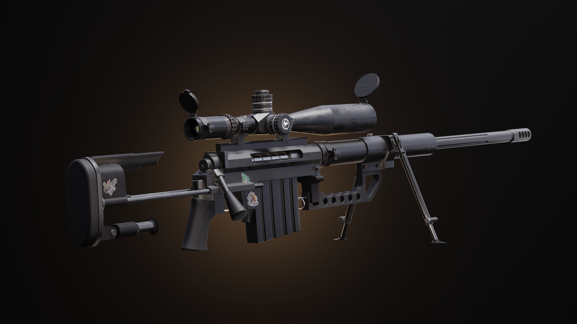 3D Rifle M200 Intervention Optic Sniper Model - TurboSquid 2127146