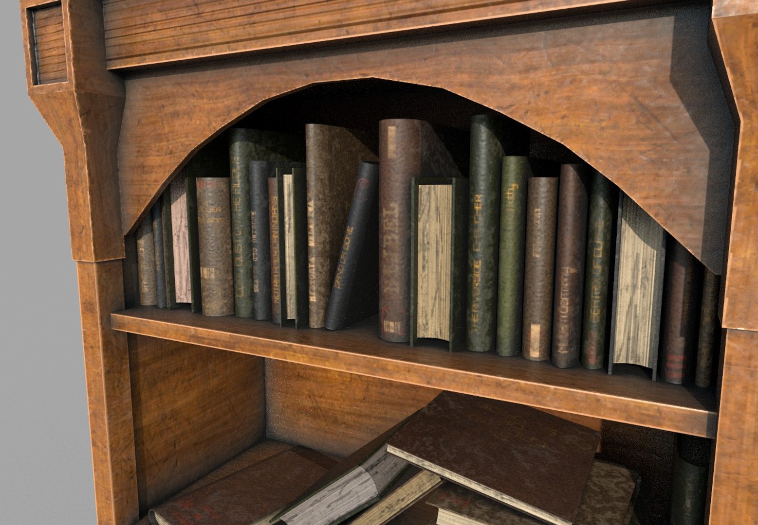 Medieval Bookshelf PBR Library 3D - TurboSquid 1734680