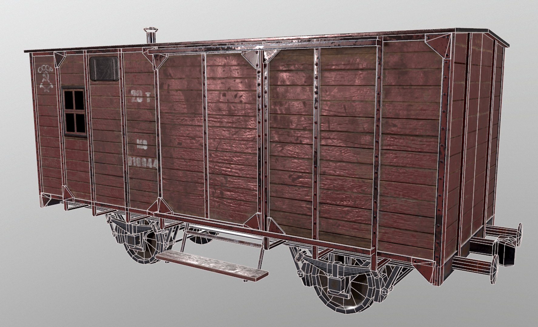 3D Model Car Railroad Carriage - TurboSquid 1389494