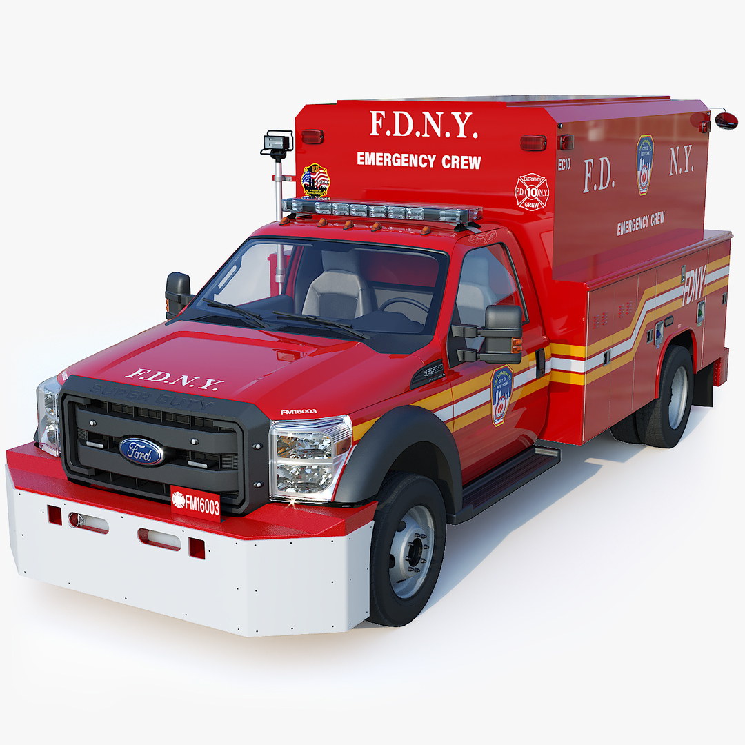FORD F-550 FDNY Emergency CREW 3D model - TurboSquid 1893465