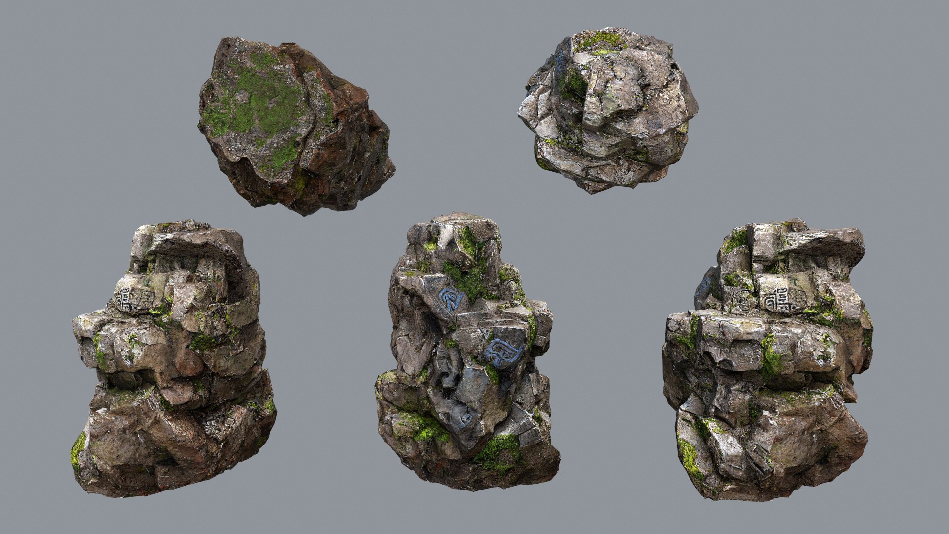 3D Model Maya Ruin Rocks - TurboSquid 2207353