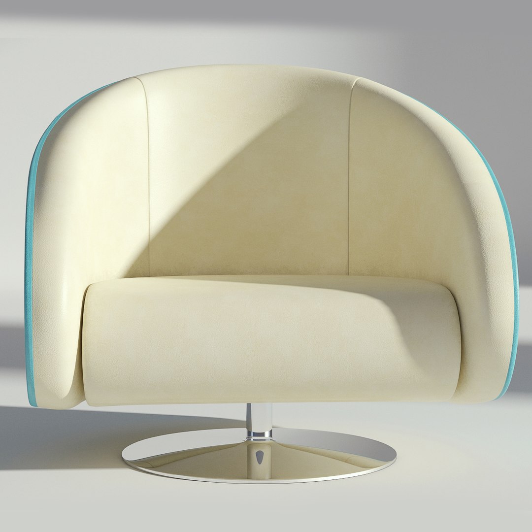 3D Leather Rotating Armchair Model - TurboSquid 1448962