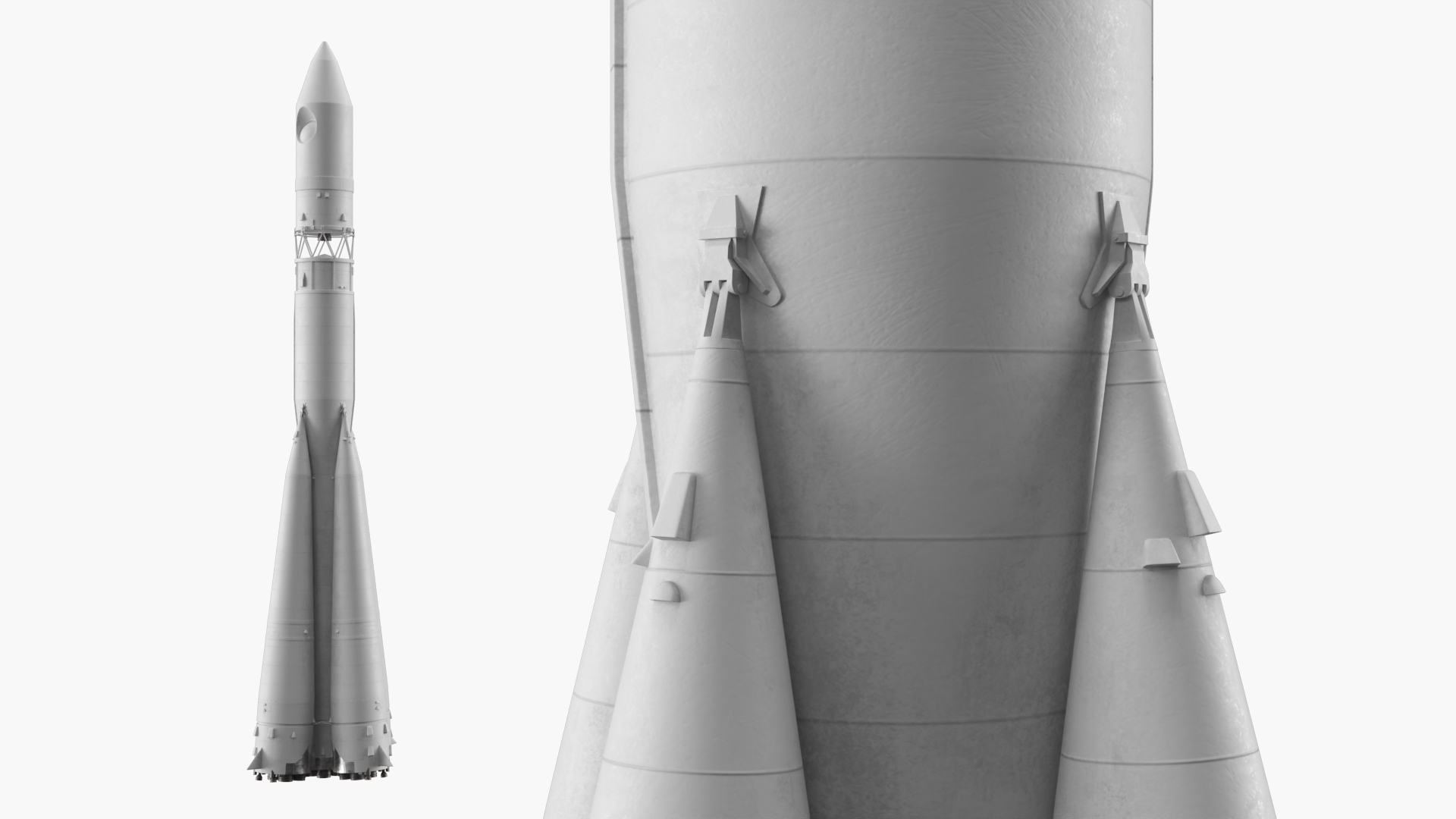 3D Multistage Space Rocket With Strap-On Boosters - TurboSquid 2493039