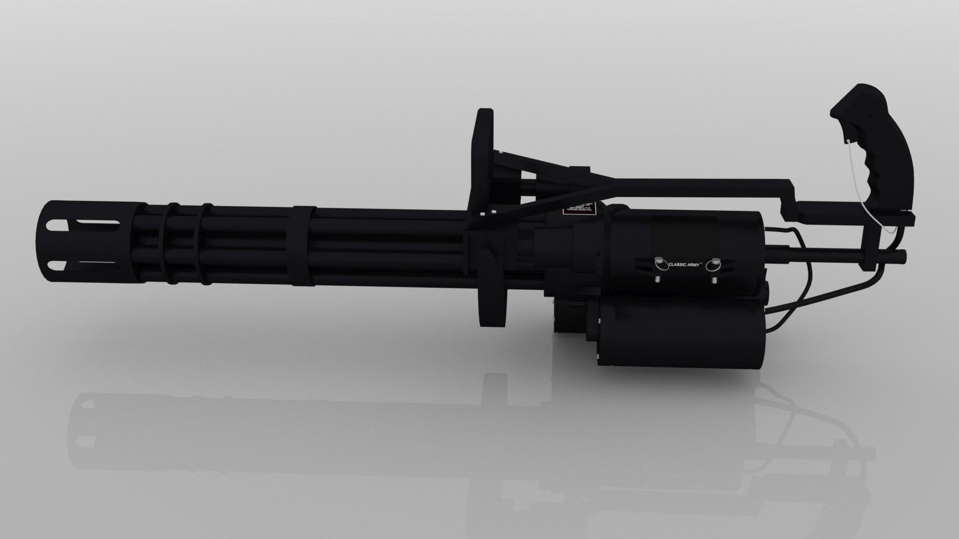 3d Model Classic M134 Minigun