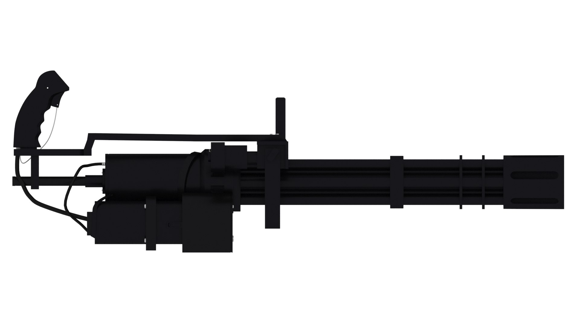 3d Model Classic M134 Minigun