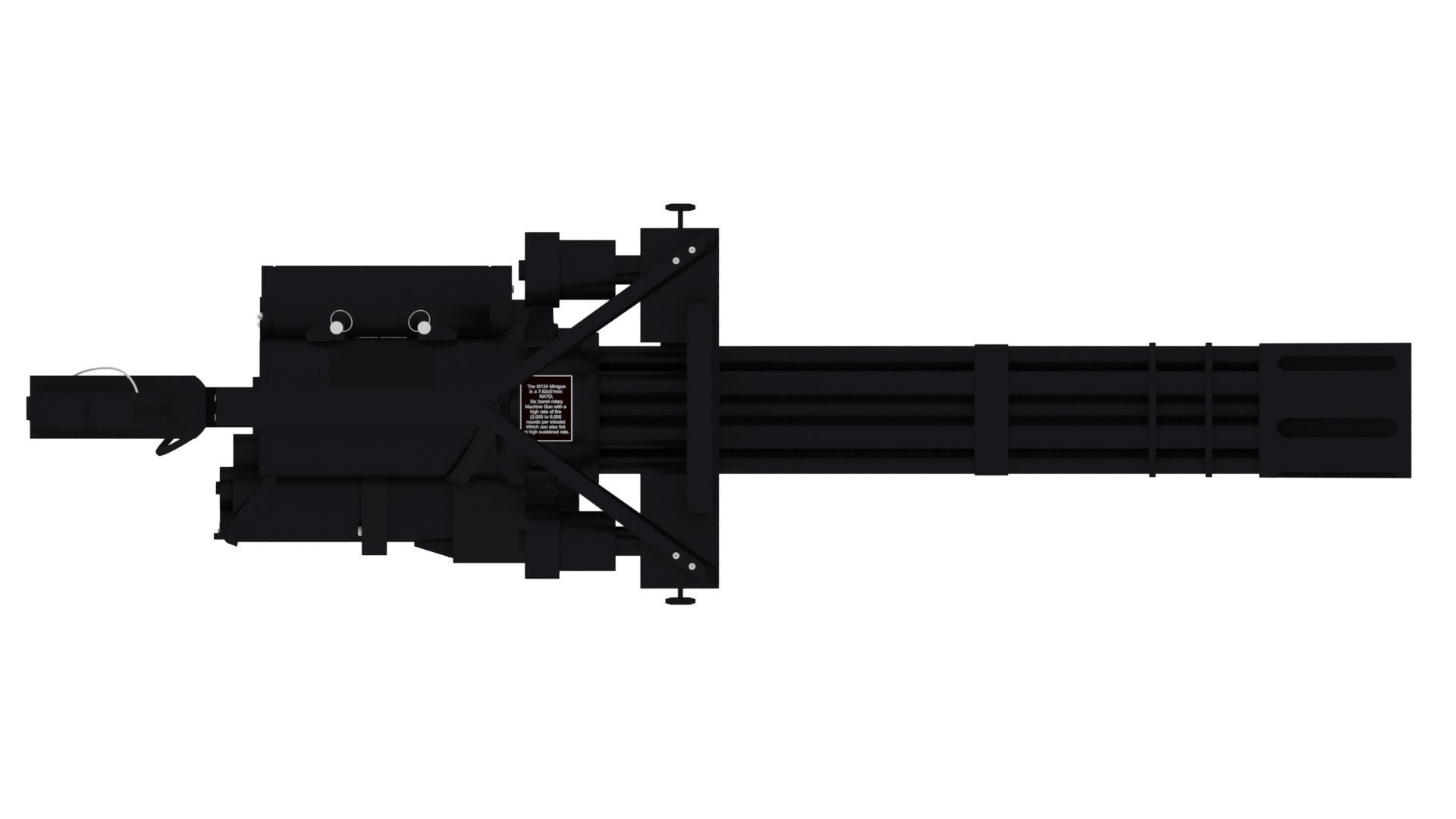 3d Model Classic M134 Minigun