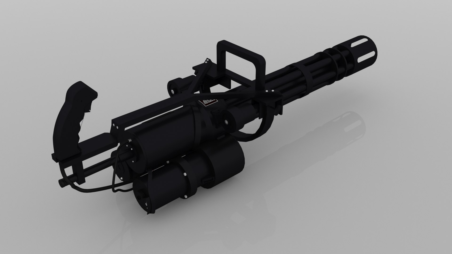 3d Model Classic M134 Minigun