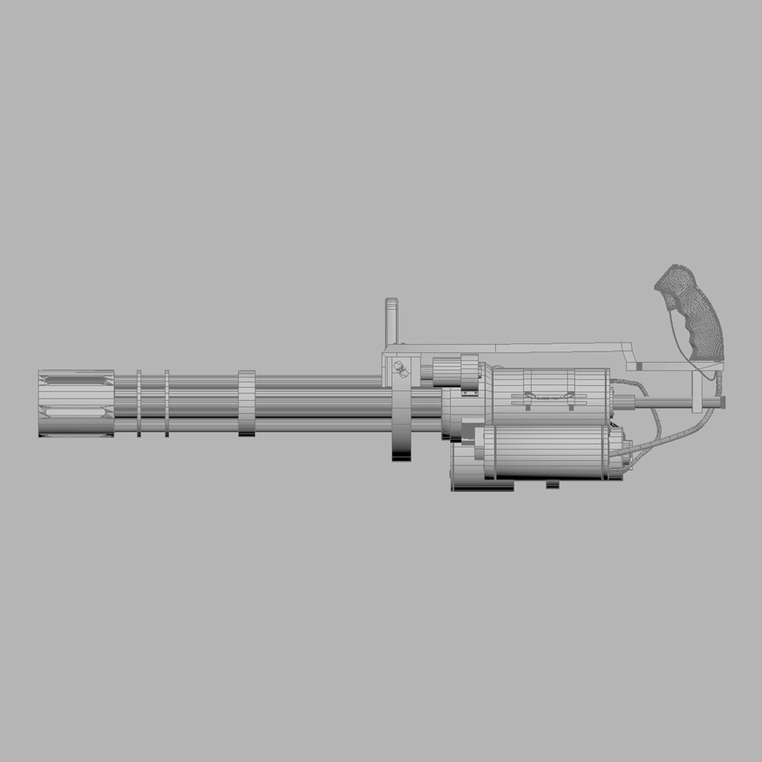 3d Model Classic M134 Minigun
