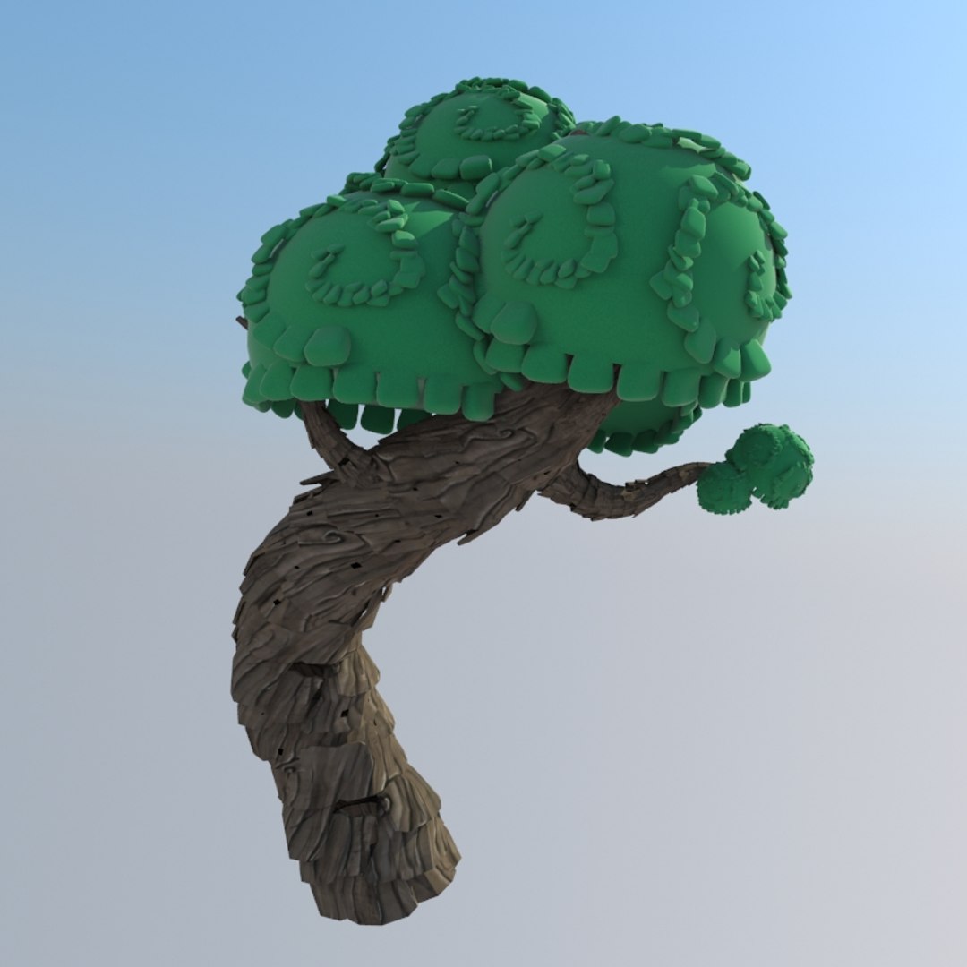 3D cartoon tree model - TurboSquid 1394553