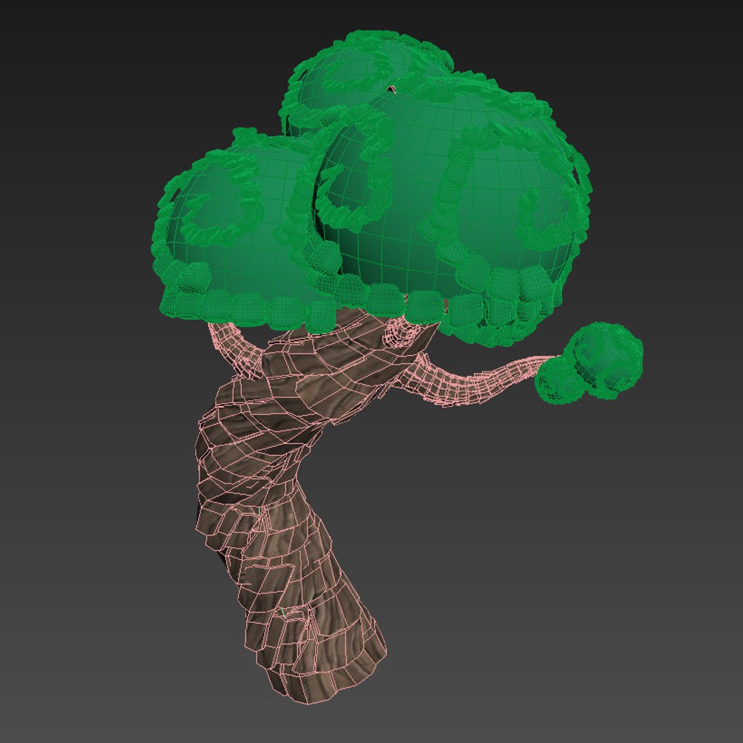 3D cartoon tree model - TurboSquid 1394553