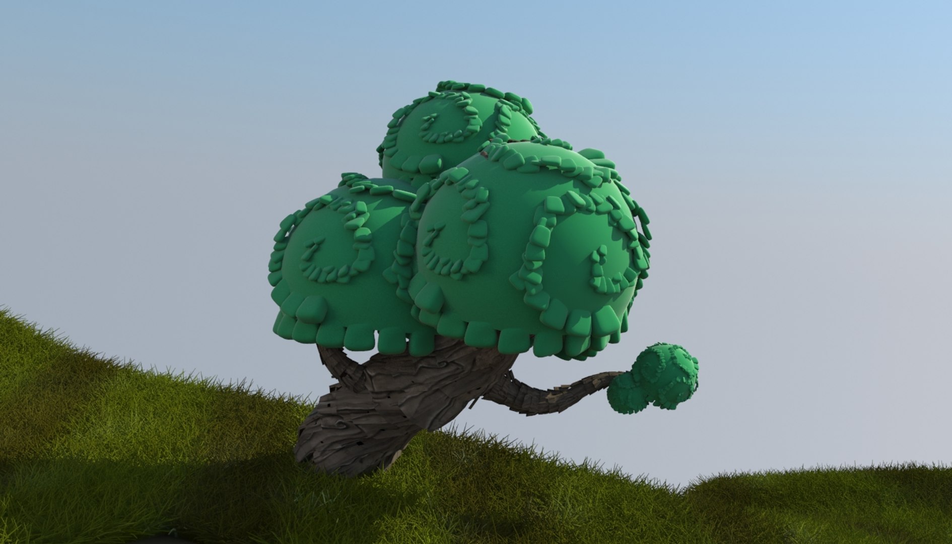 3D cartoon tree model - TurboSquid 1394553