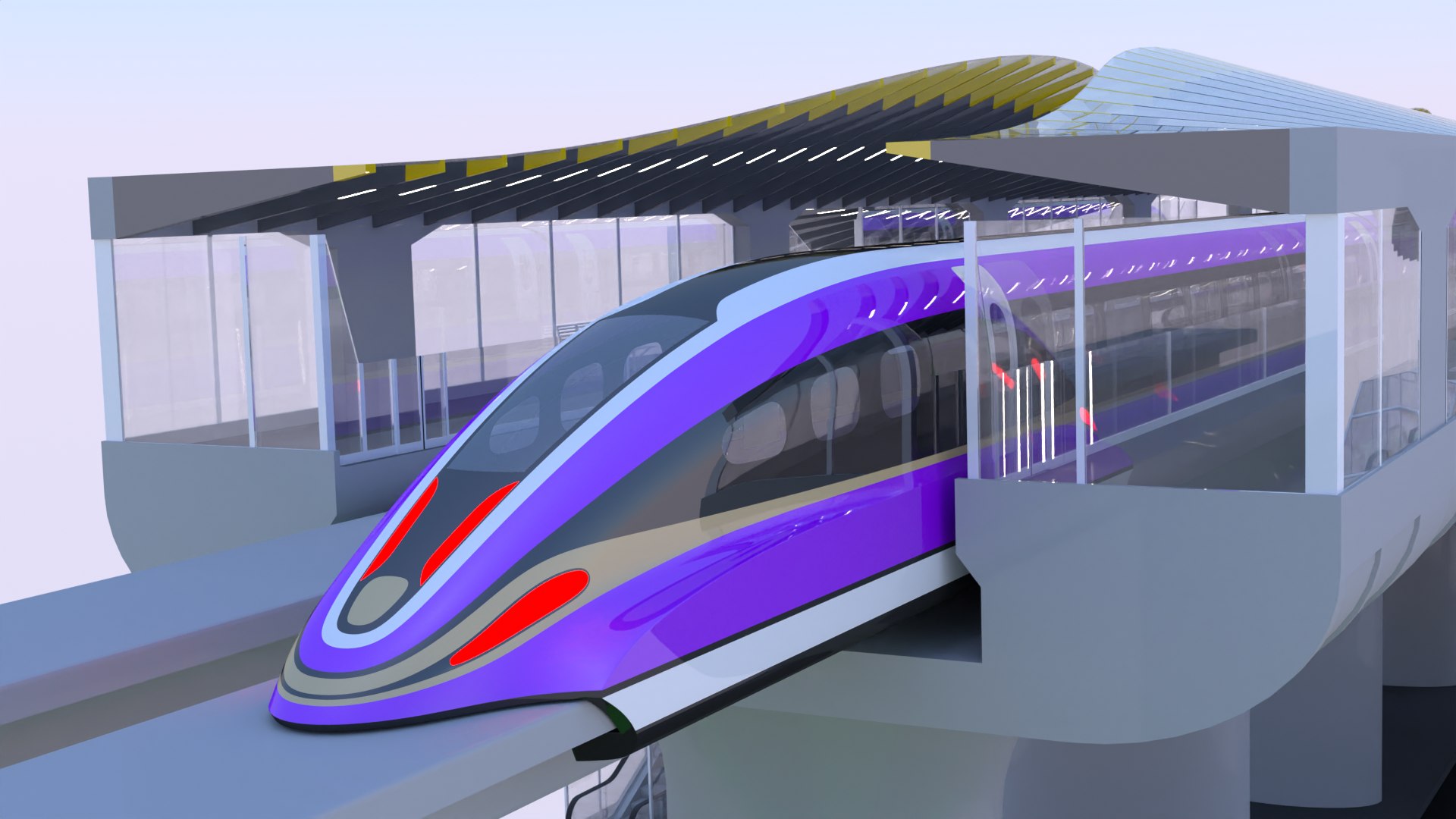 Maglev station 2024 3D model - TurboSquid 2172495