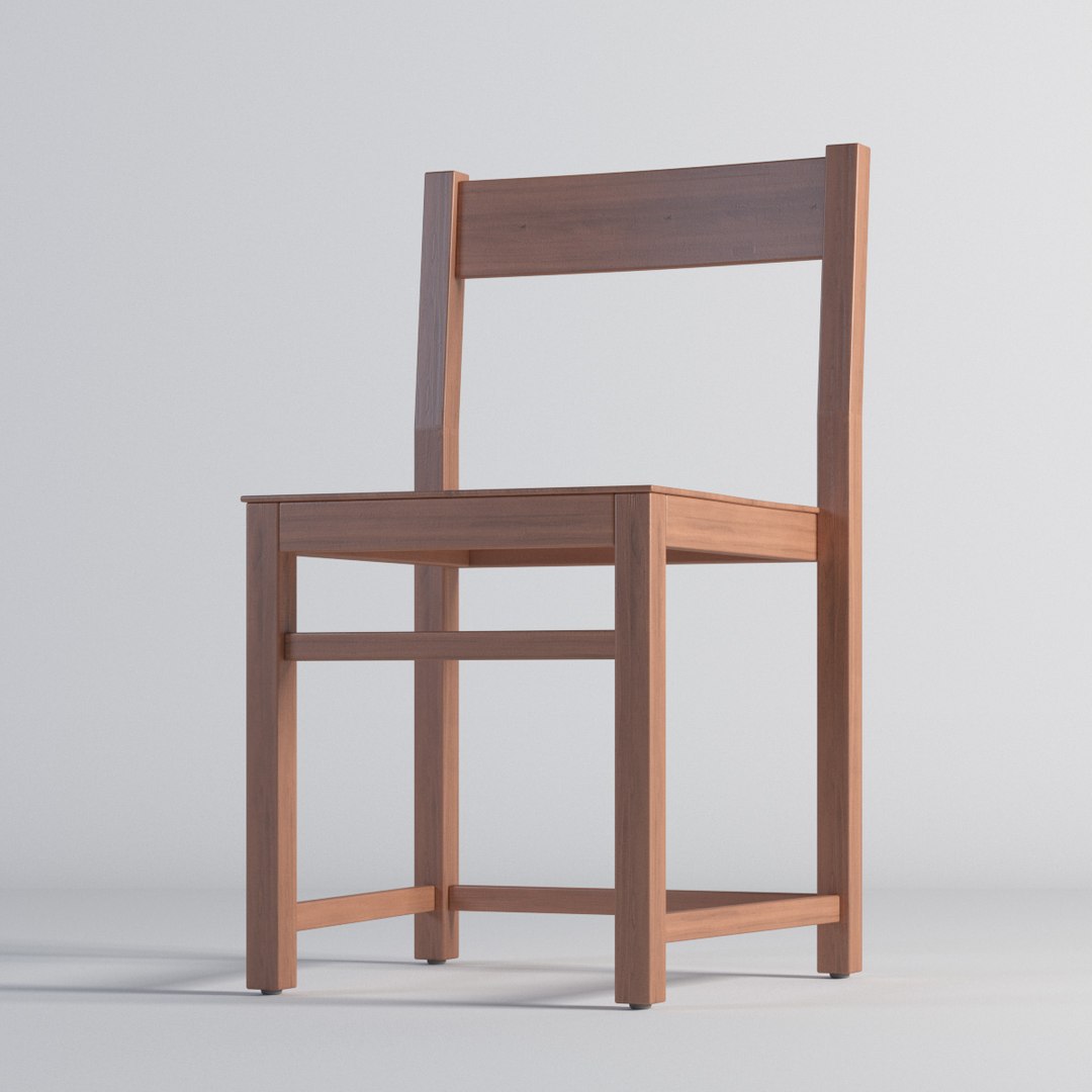 3D Chair Wood Simple - TurboSquid 1408634