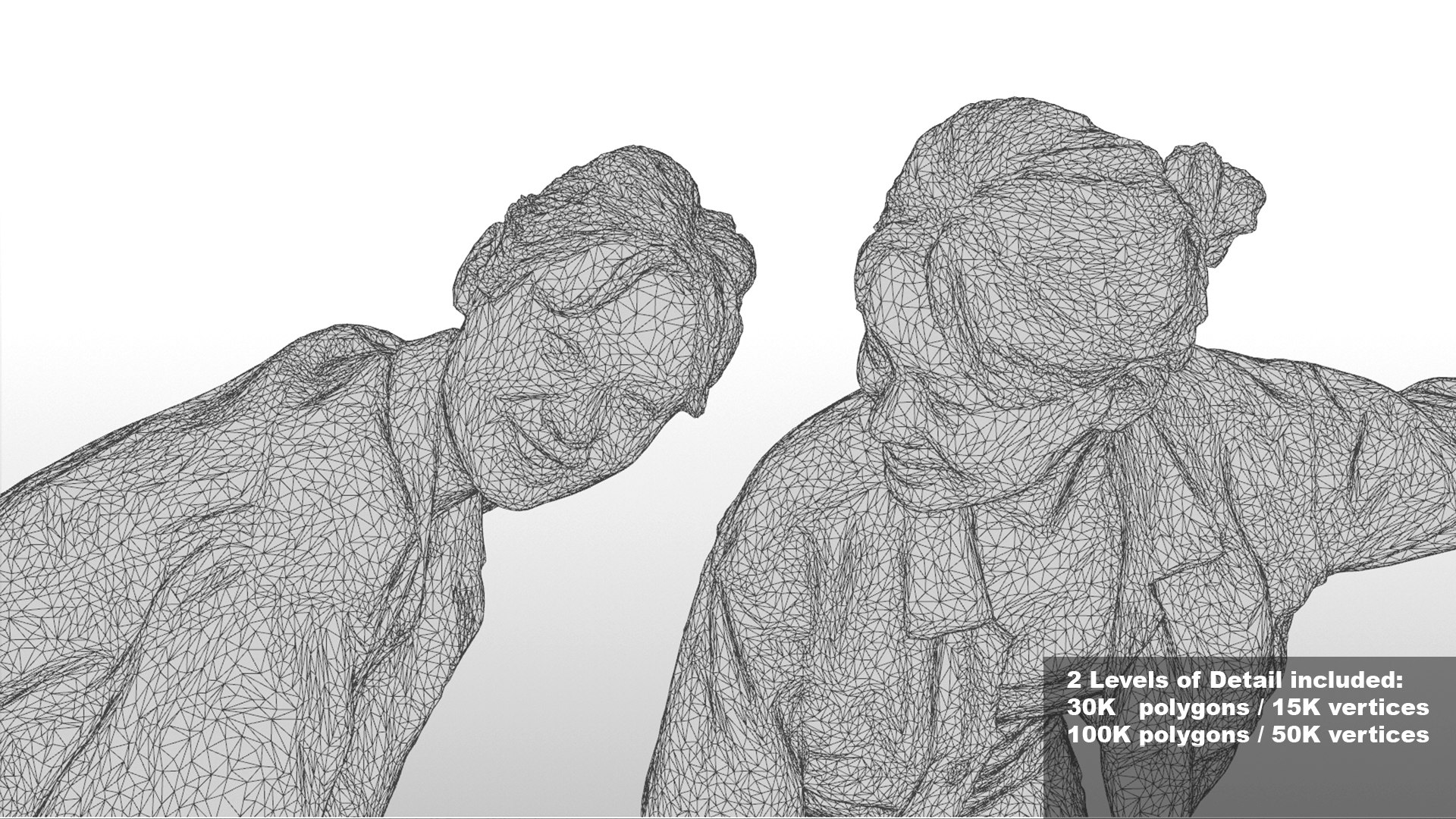 3D Woman Leaning Forward - TurboSquid 1709904