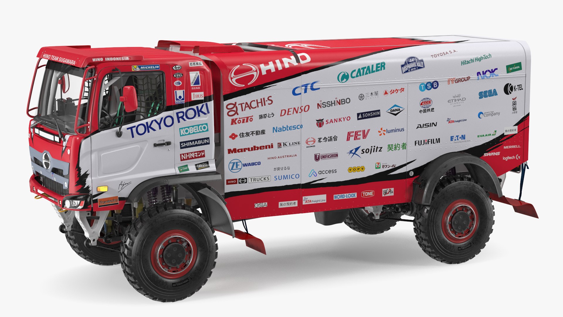 Dakar Rally Truck Hino Motors Lights On 3D Model - TurboSquid 2199176