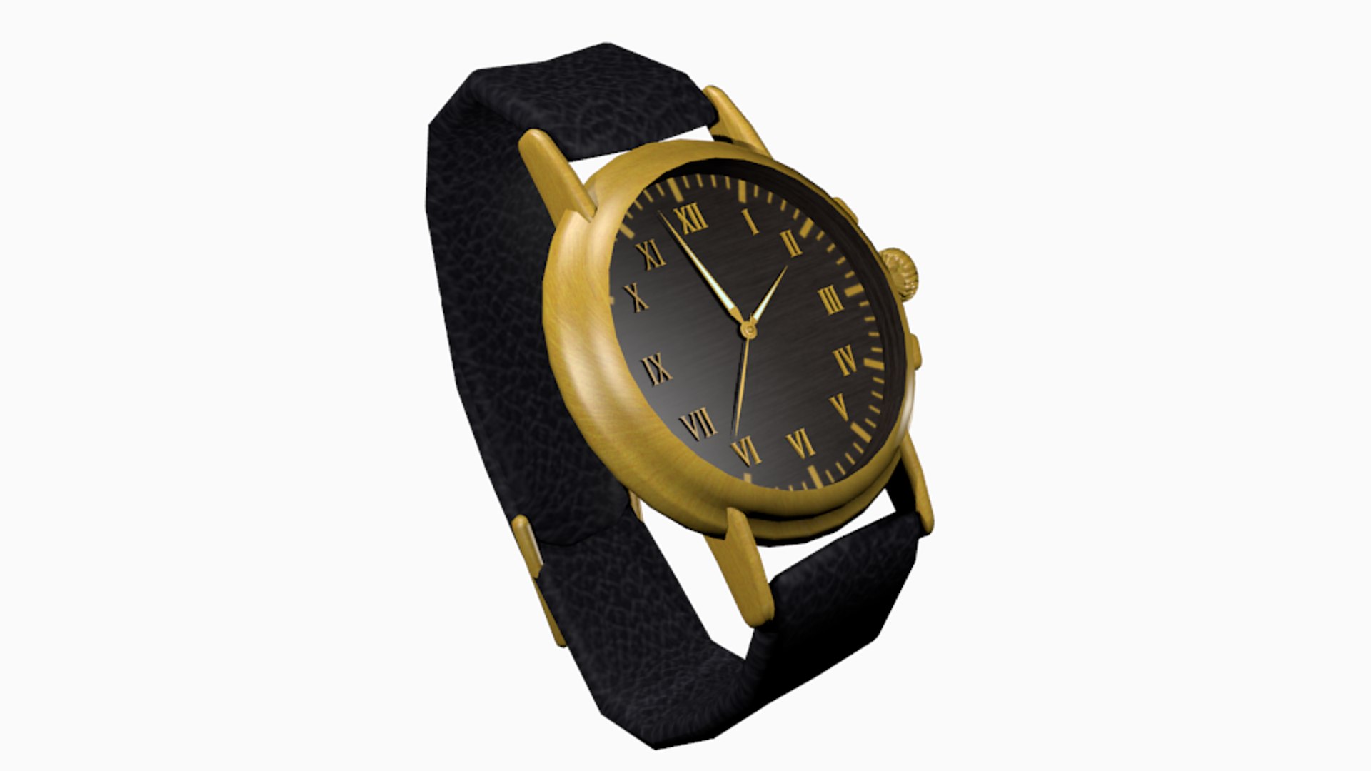 3D Gold Watch Wristwatch - TurboSquid 1206590