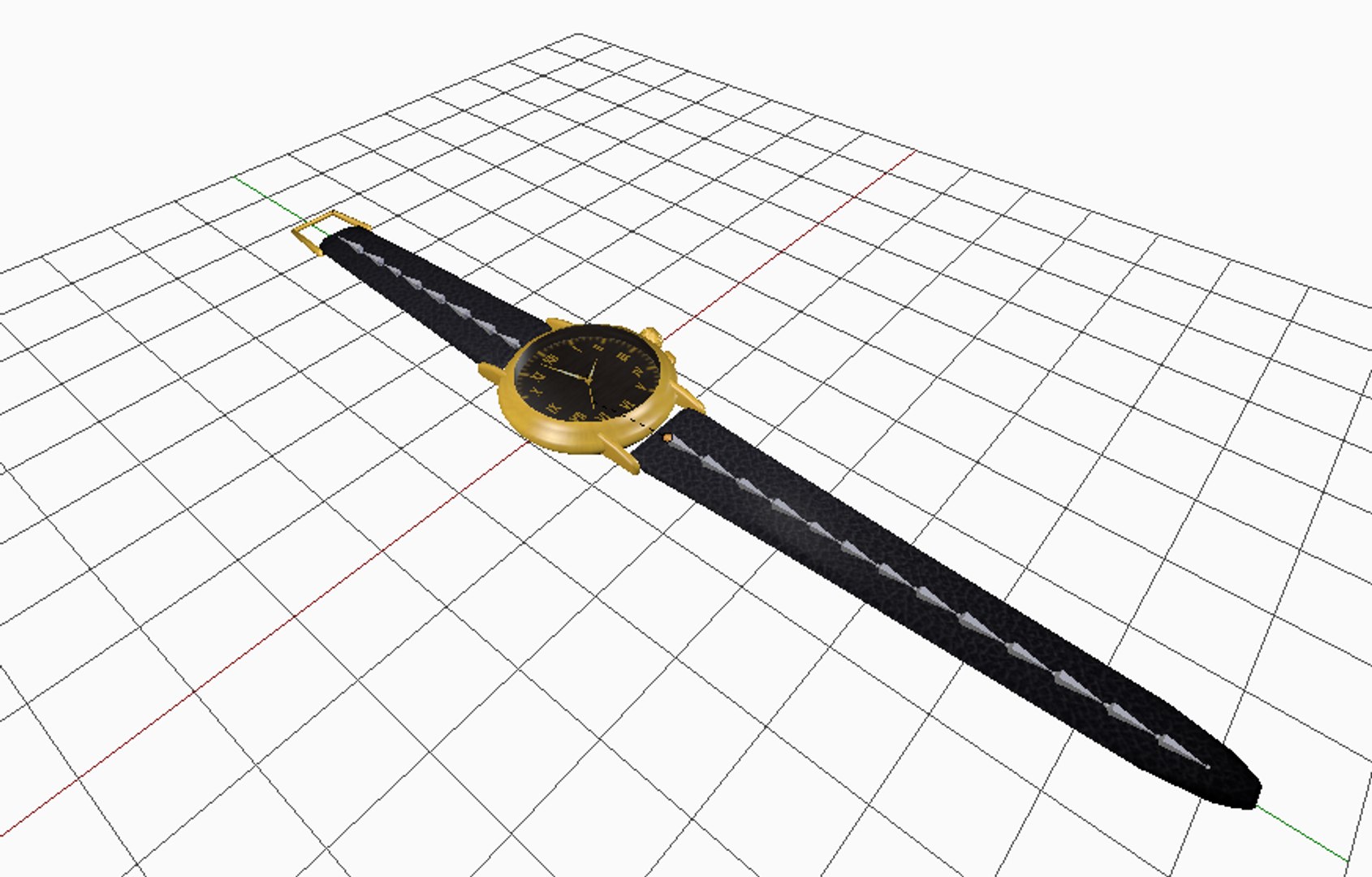 3D Gold Watch Wristwatch - TurboSquid 1206590