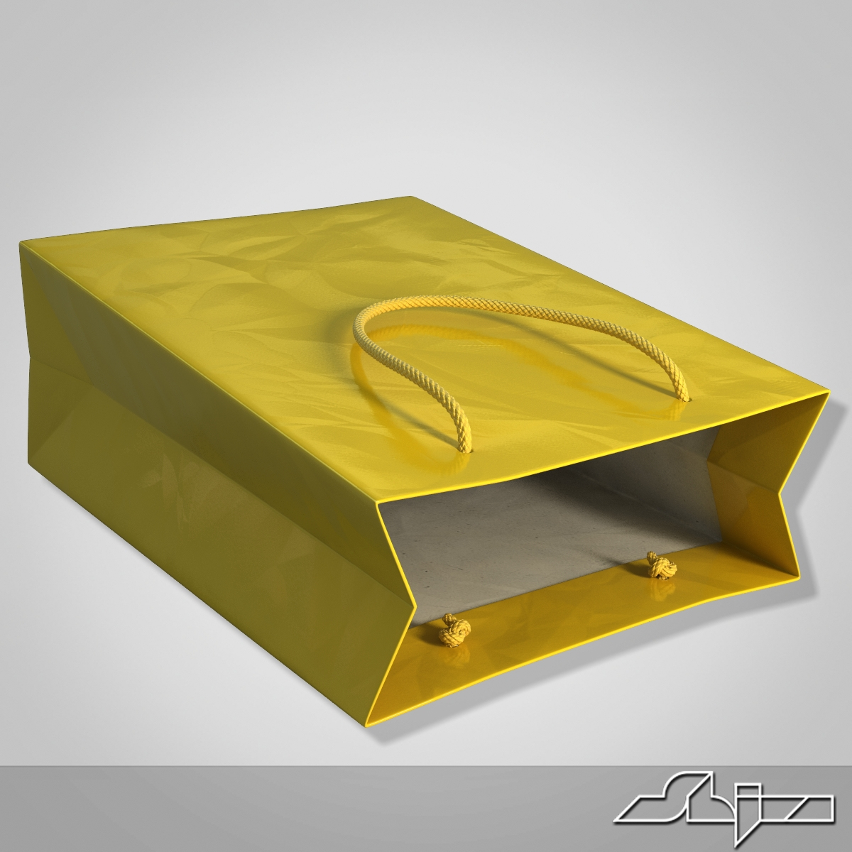 3d model shopping bag various colors