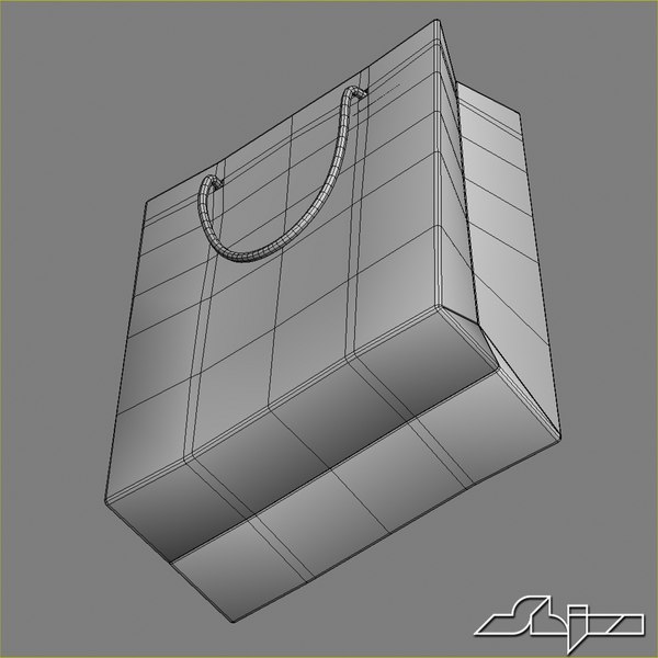 3d model shopping bag various colors
