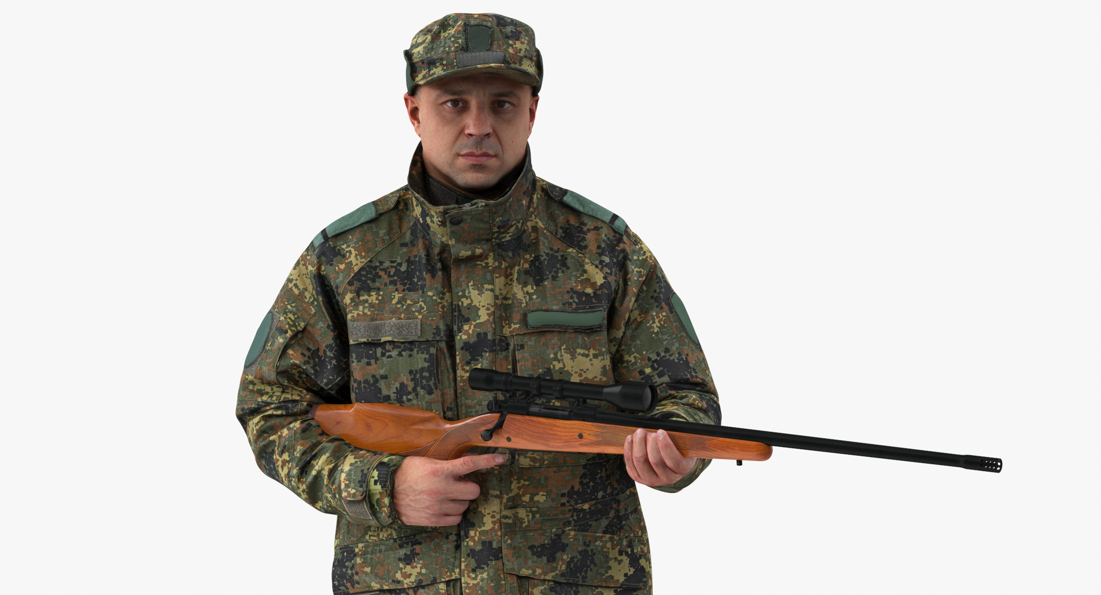 3D модель Arnold Uniform Military Idle Pose 01 With Rifle - TurboSquid ...