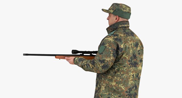 Arnold Uniform Military Idle Pose 01 With Rifle3D模型 - TurboSquid 1926436