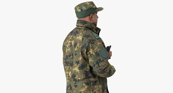 3D модель Арнольд Униформа в военной позе 01 с винтовкой - TurboSquid ...