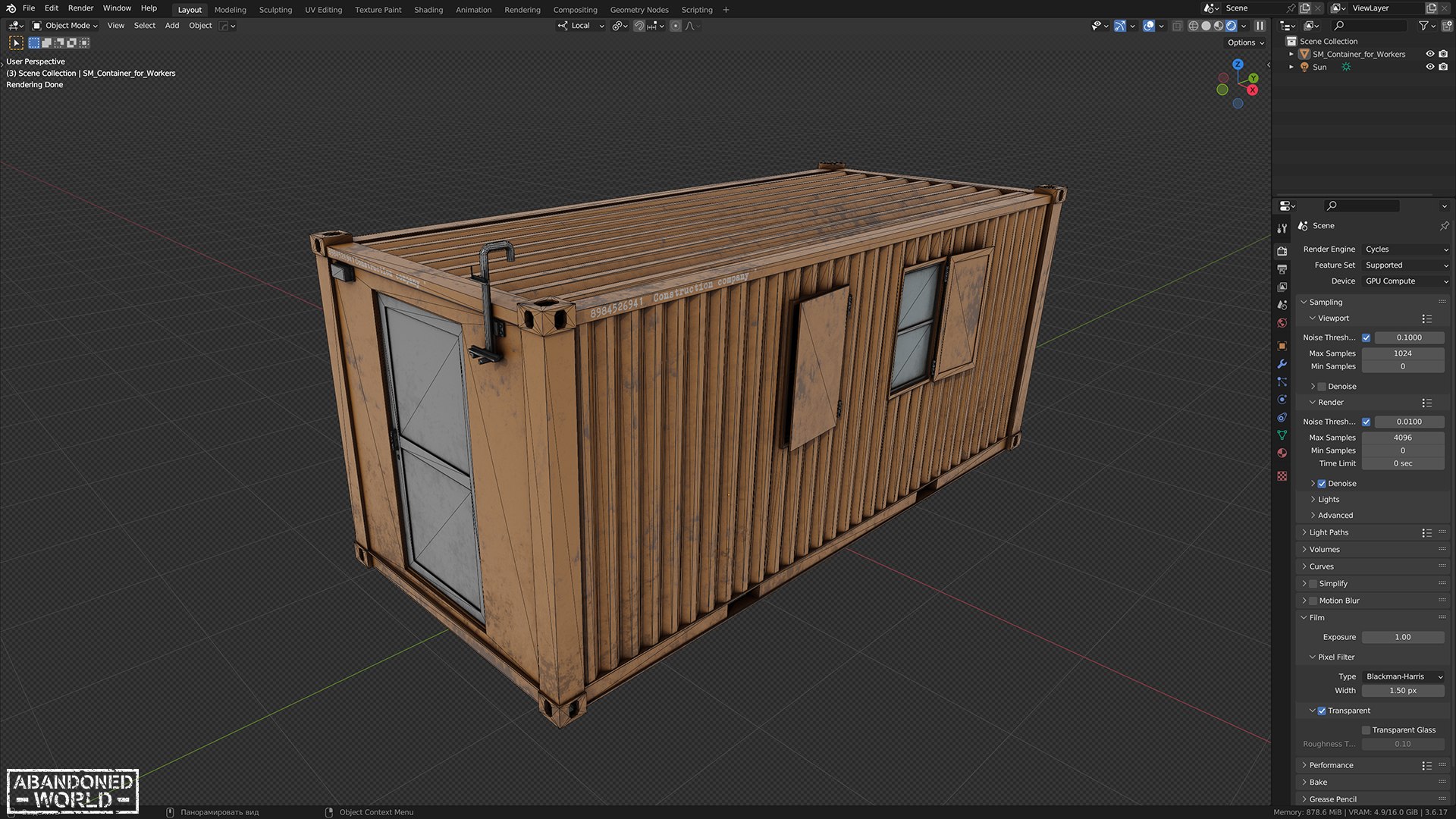 Container For Workers 3D Model - TurboSquid 2315873
