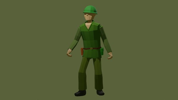 Soldier low poly - rigged 3D - TurboSquid 2008365