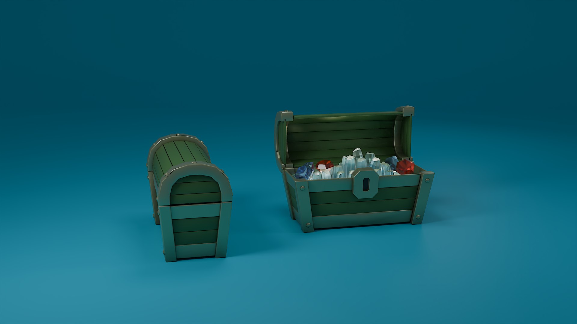 Low Poly Treasure Chest 3D Model - TurboSquid 2361045