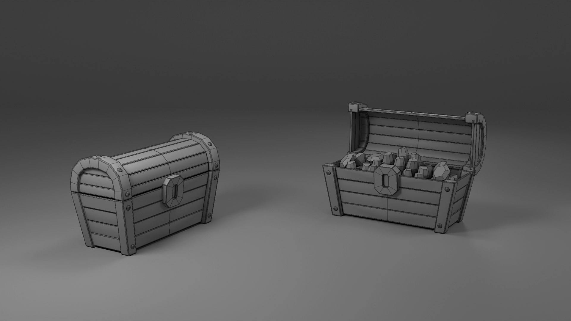 Low Poly Treasure Chest 3D Model - TurboSquid 2361045