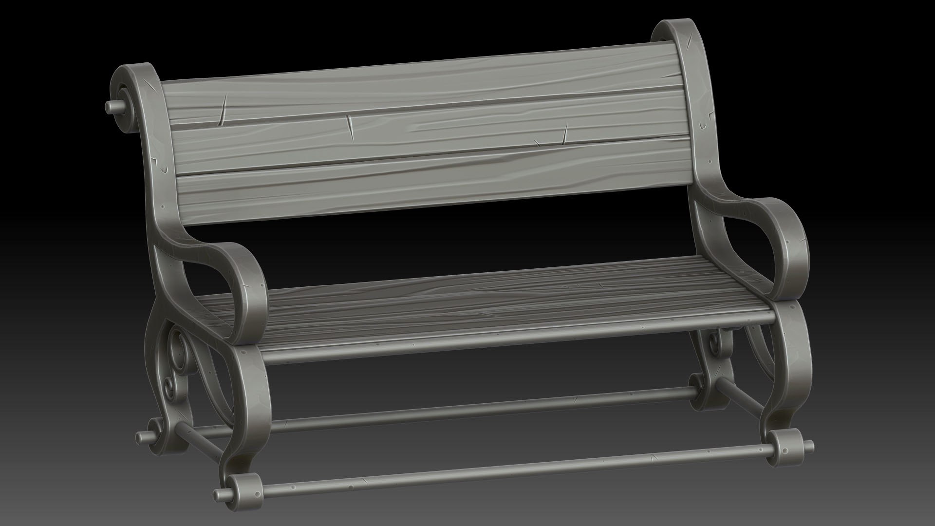 Stylized Bench 3D - TurboSquid 2013684