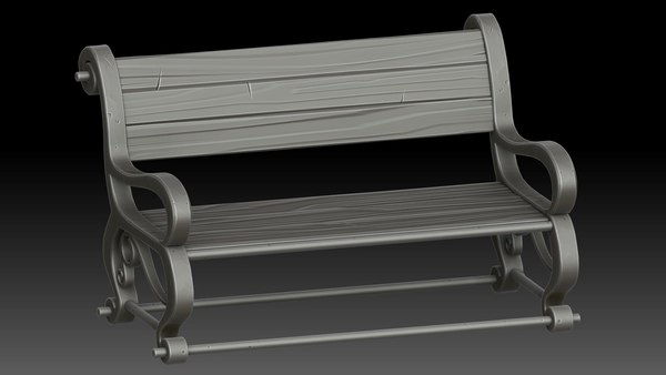 Stylized bench 3D - TurboSquid 2013684