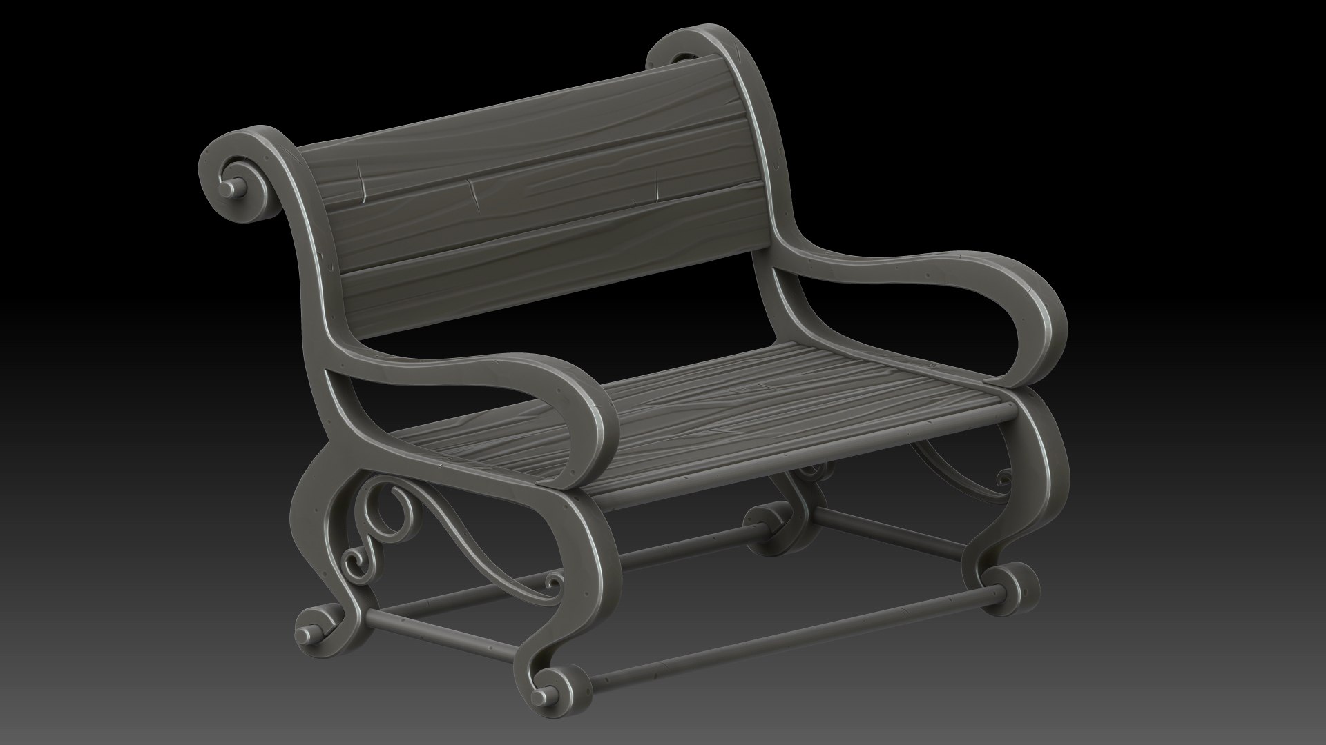 Stylized Bench 3D - TurboSquid 2013684