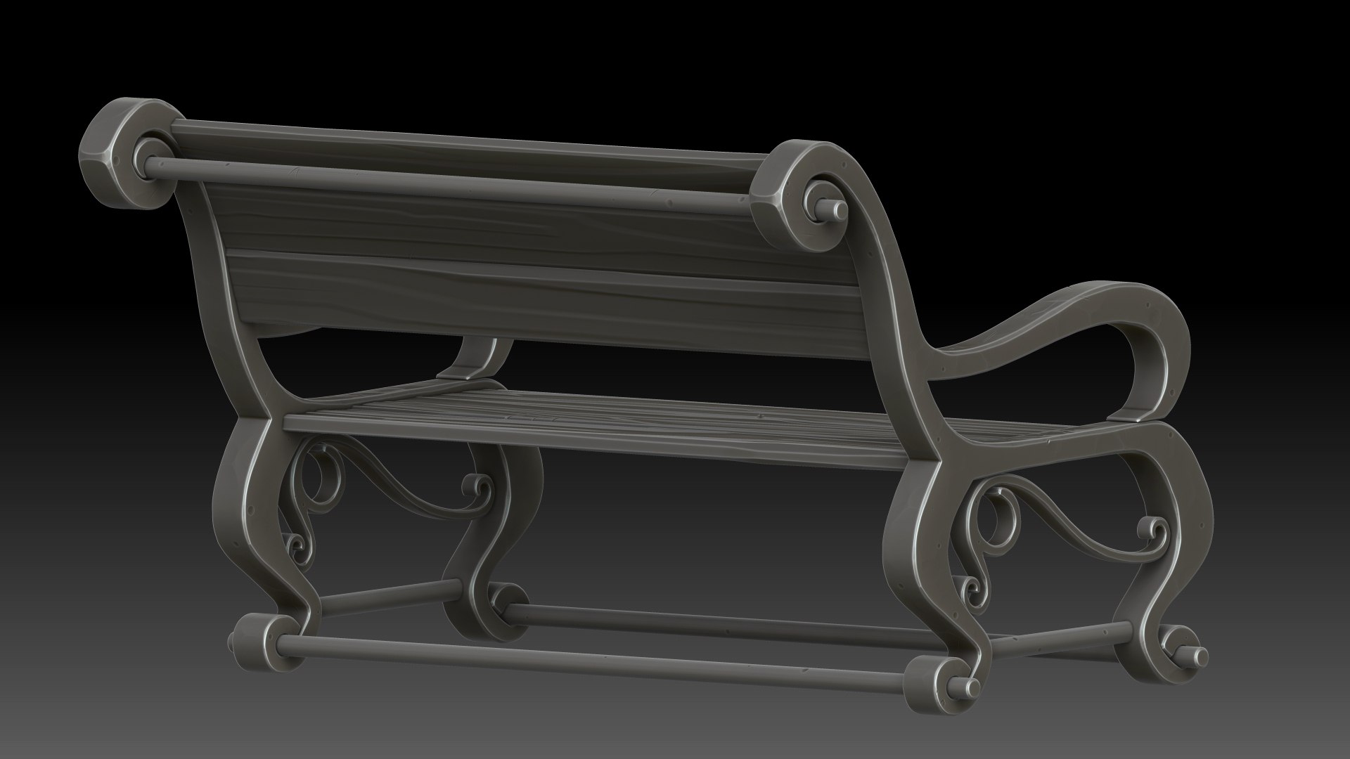 Stylized Bench 3D - TurboSquid 2013684