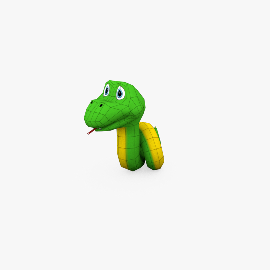 Snake Cartoon 3D Model | 1148349 | TurboSquid
