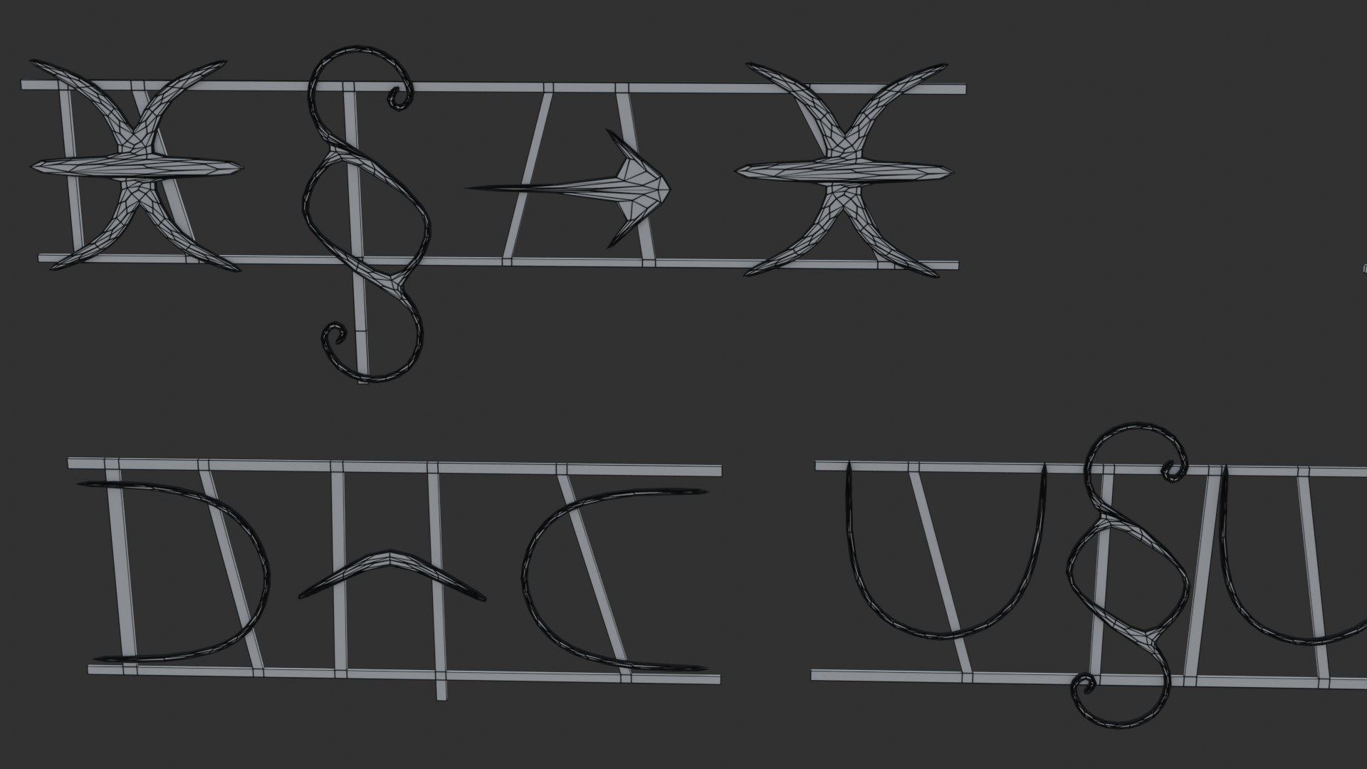 Sci-Fi Neon Signs 3D - TurboSquid 1953563