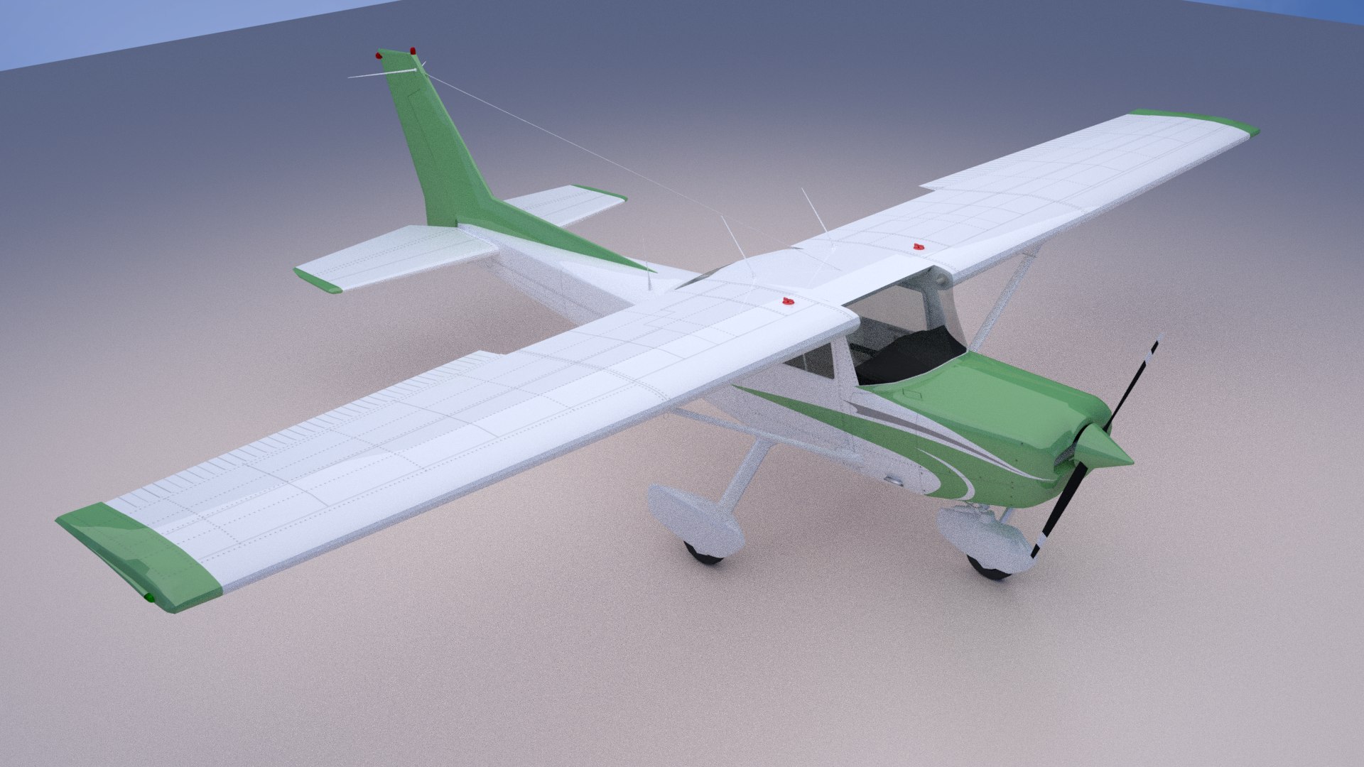 3D C152 Instrument Panel Model - TurboSquid 1151811