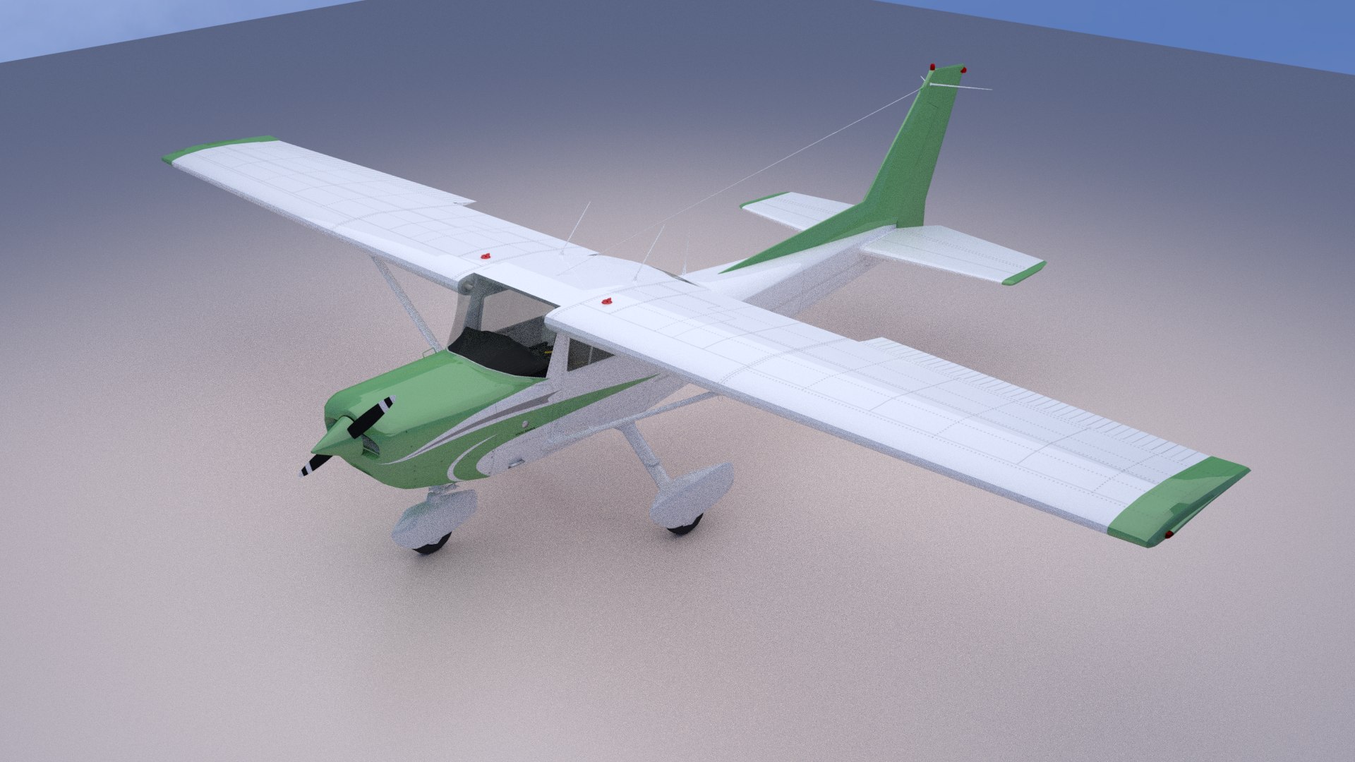 3D C152 Instrument Panel Model - TurboSquid 1151811