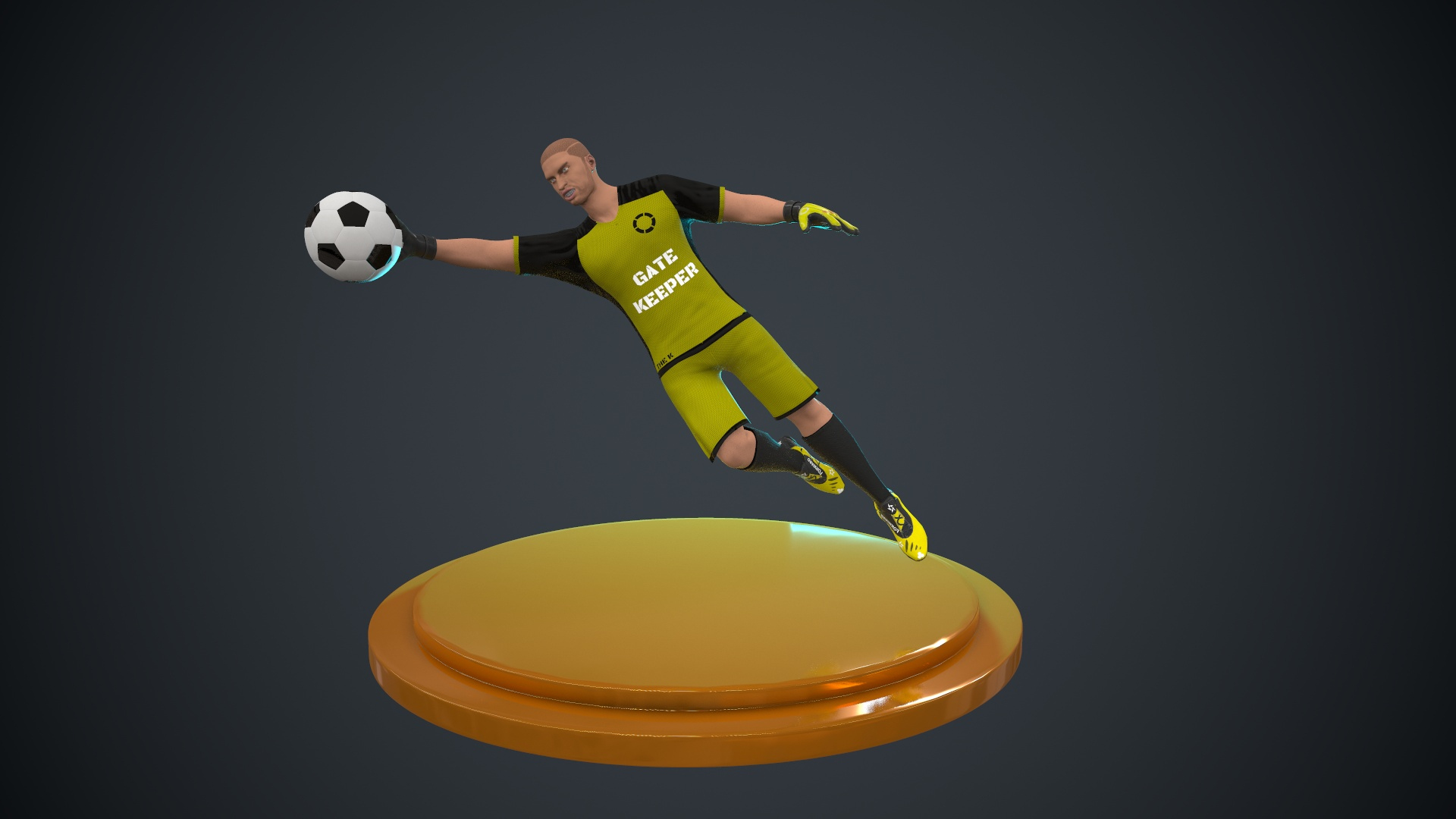 3D Football Goal Keeper Game Ready - TurboSquid 2208409