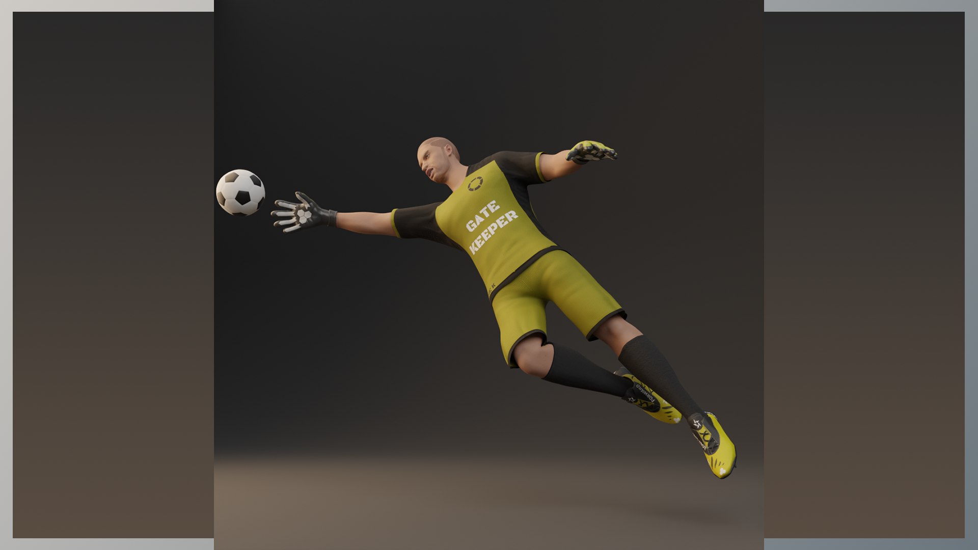 3D Football Goal Keeper Game Ready - TurboSquid 2208409