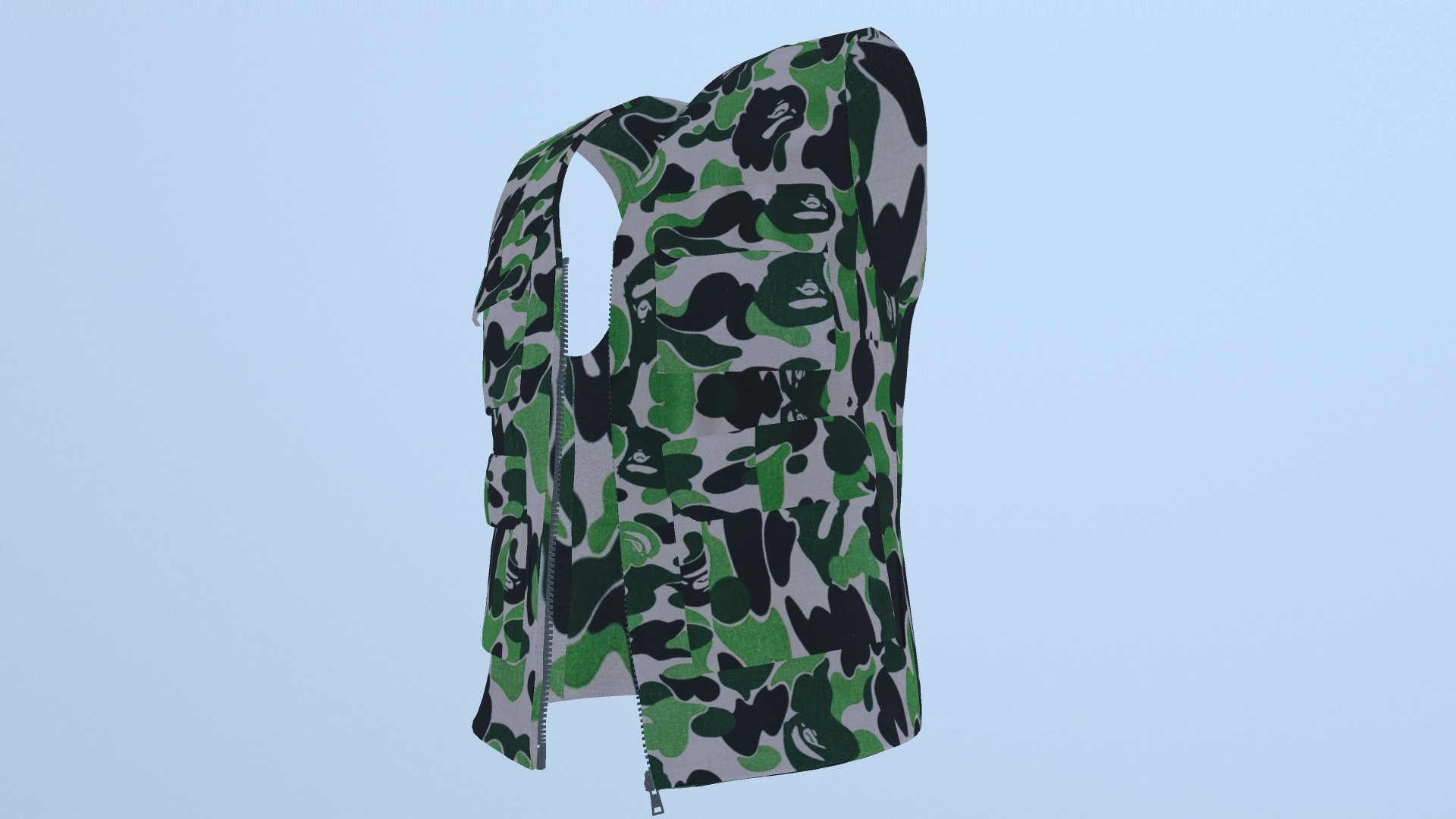 VEST BAPE A BATHING APE low-poly PBR3D模型 - TurboSquid 1882783