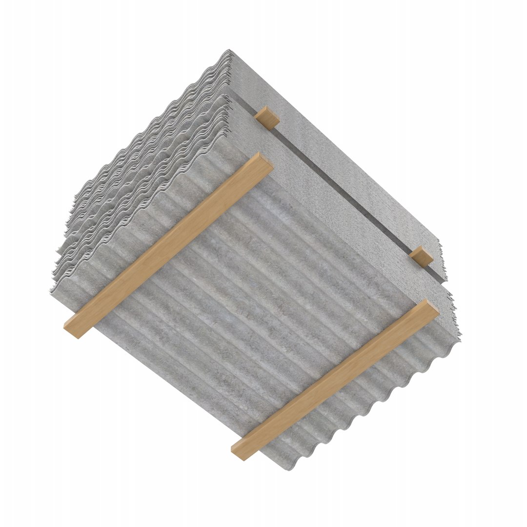 3D Concrete Roof Tiles On Wood Planks - TurboSquid 2070882